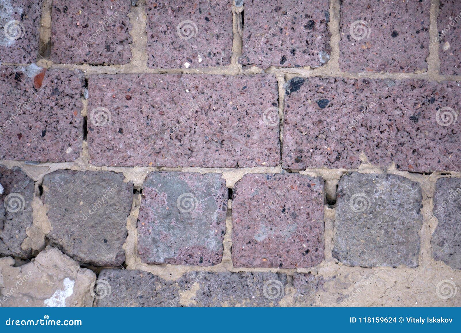 Background of Brick Wall Texture Dye Level . Stock Photo - Image of ...