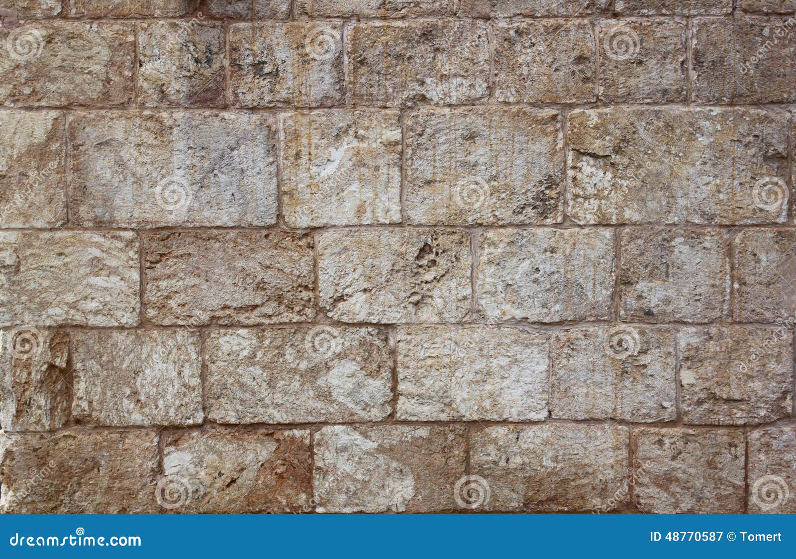 Background of Brick Wall Texture from Jerusalem Stone Stock Image ...