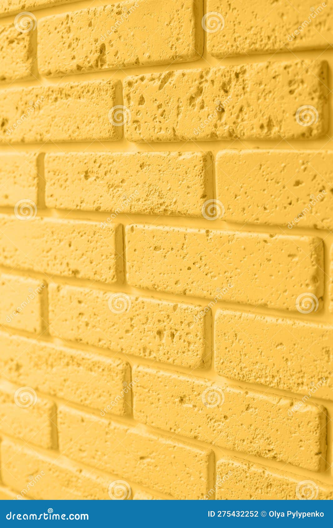 Background of Brick Wall Yellow Colour, Structural Decorative Plaster ...