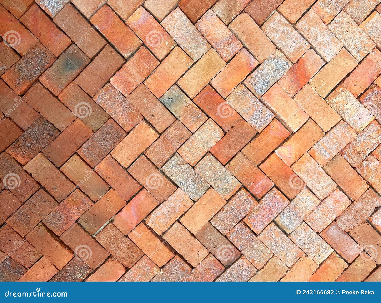 Pattern on the Wall with before the Orange Bricks. Stock Photo - Image ...