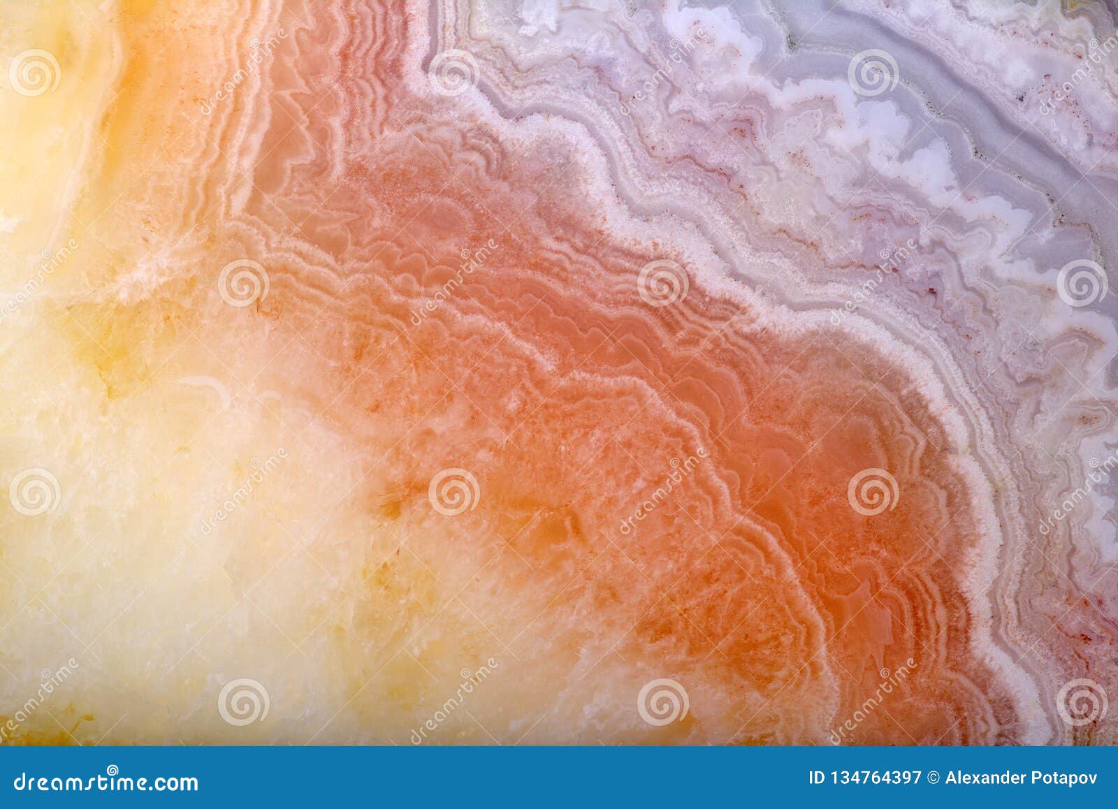 Yellow Orange and Grey Color Agate Structure Stock Image - Image of ...