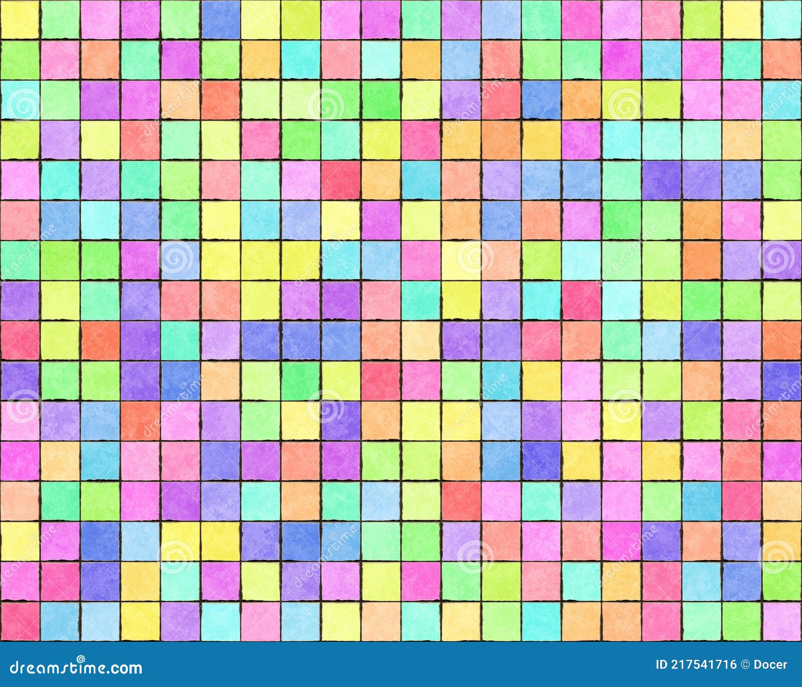 Background of Bright Colored Tiles Stock Illustration - Illustration of ...