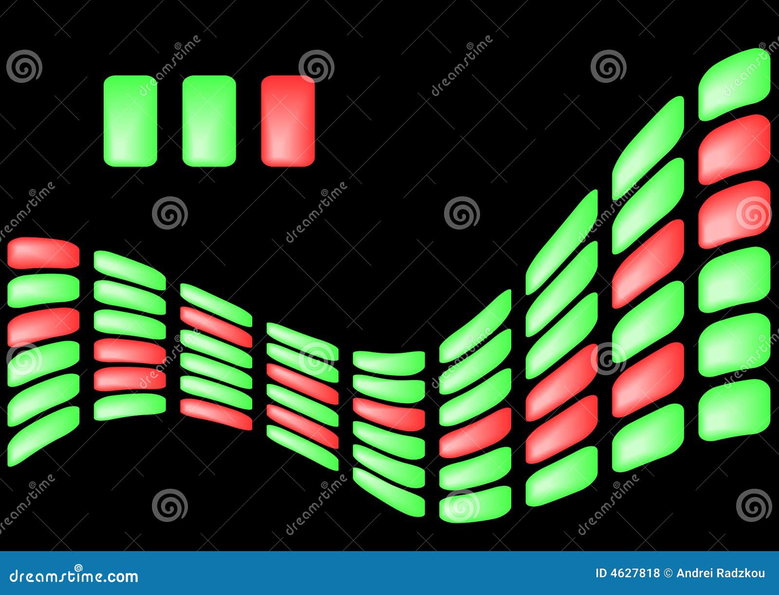 Background from Bright Green and Red Elements Stock Vector ...