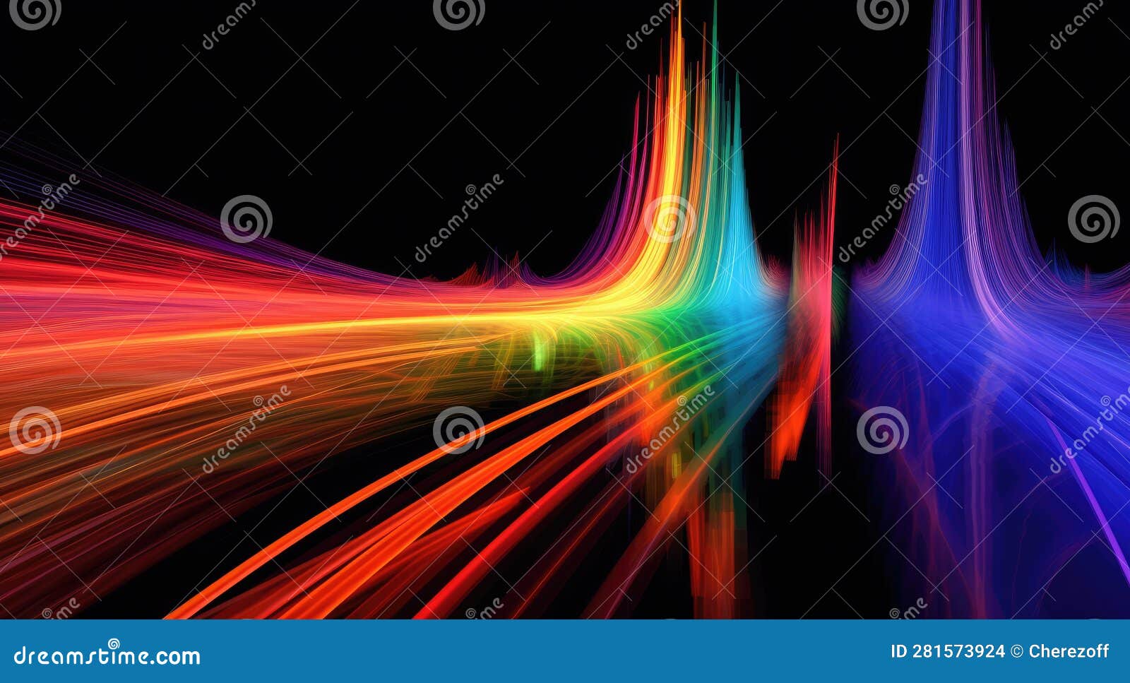 Background of Bright Luminous Lines Stock Illustration - Illustration ...