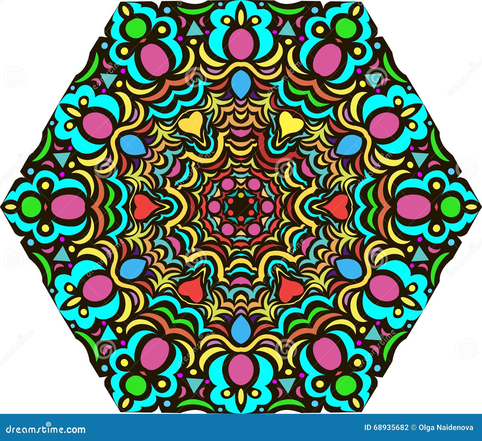 Bright Mandala Art With A Vibrant Energy Effect Stock Photography ...