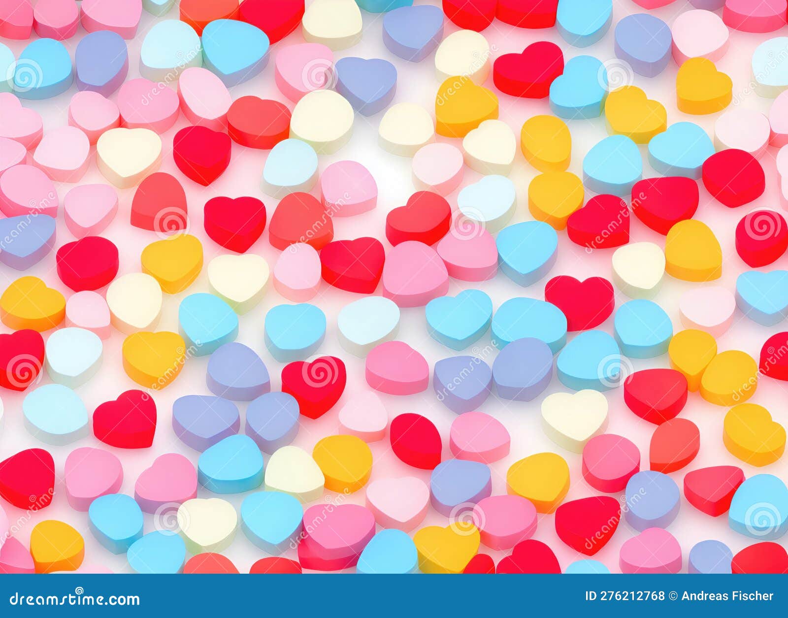 Background of Bright Multi-colored Hearts. Stock Illustration ...