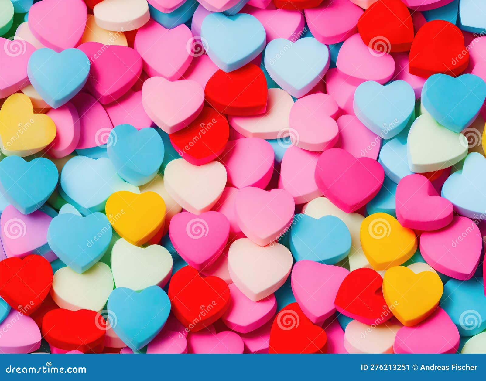 Background of Bright Multi-colored Hearts. Stock Illustration ...