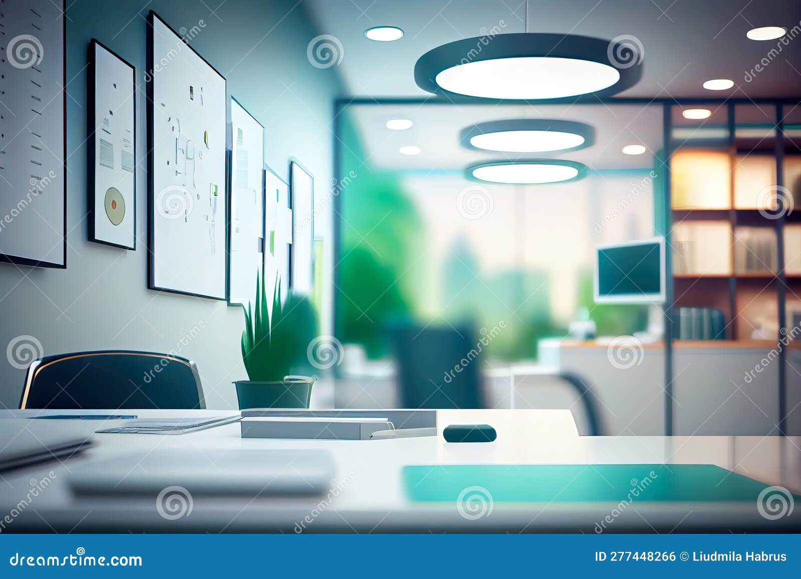 Background Bright Office in Blur. Generative AI, Generative, AI Stock ...