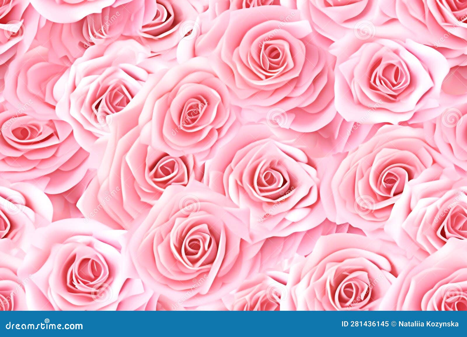 Background of Bright Pink Roses. Pattern Stock Illustration ...