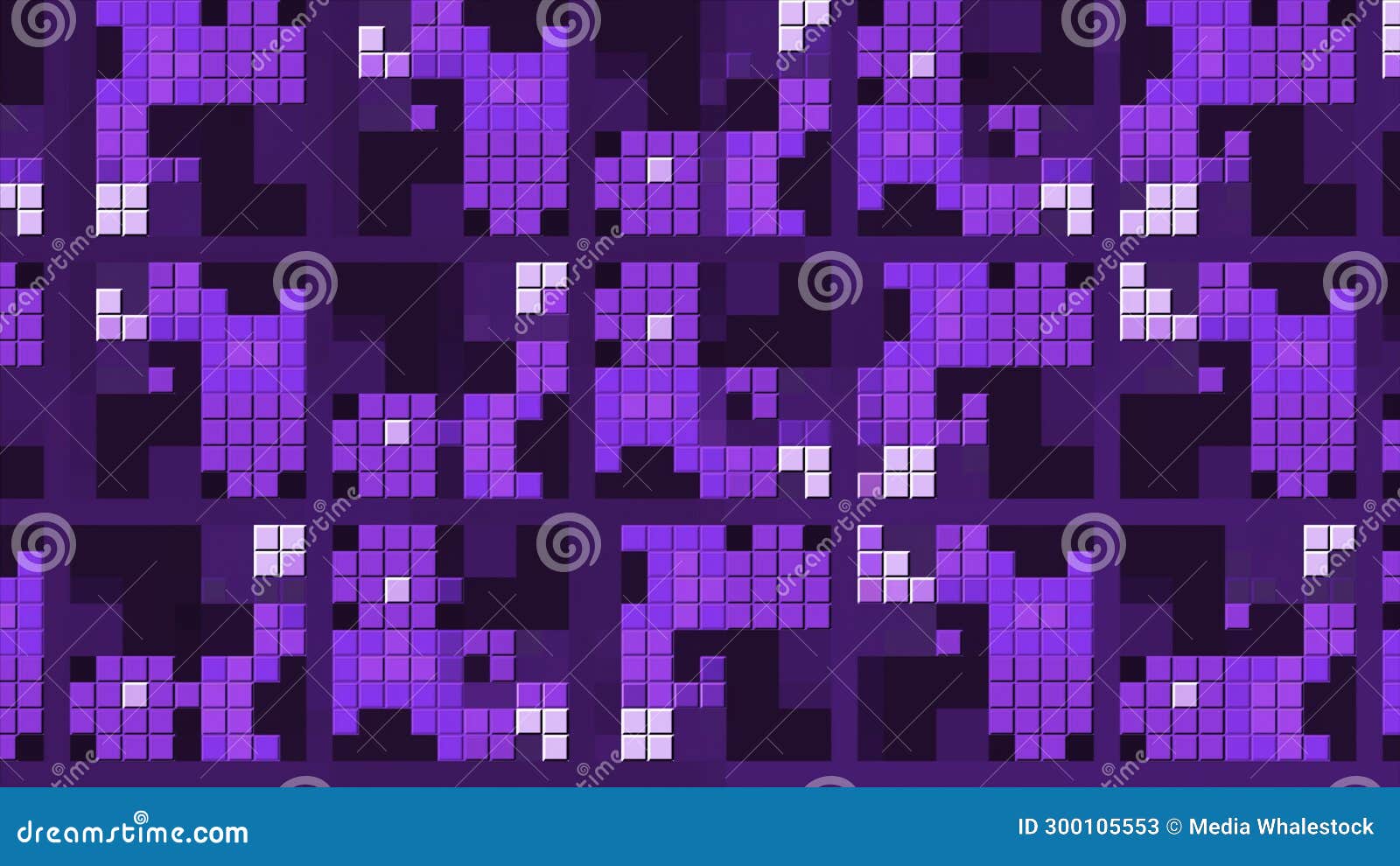 Background with Bright Pixel Pattern Changing in Squares. Motion ...