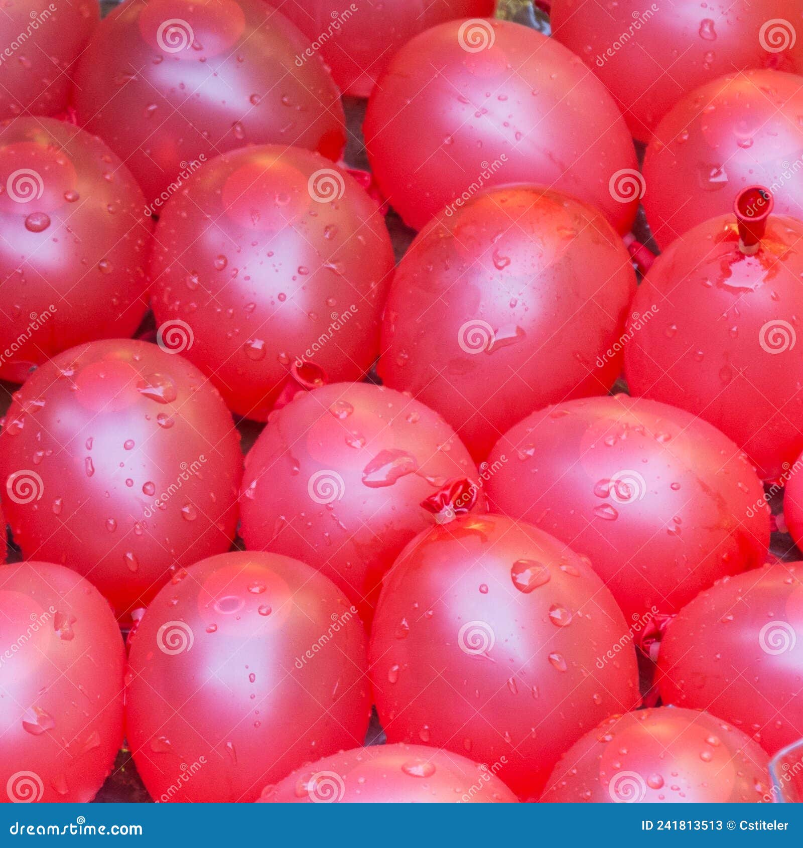 Blown Up Red Balloons Filling the Screen Stock Image - Image of game ...