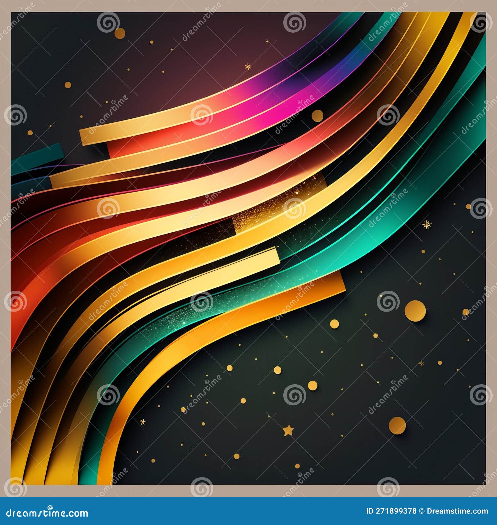 Background of Bright Repeating Lines Generative AI Stock Illustration ...