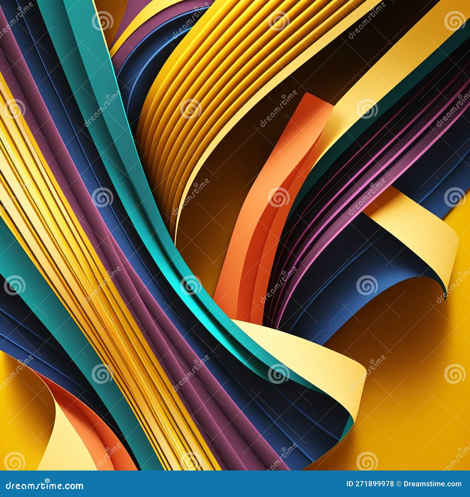 Background of Bright Repeating Lines Generative AI Stock Illustration ...
