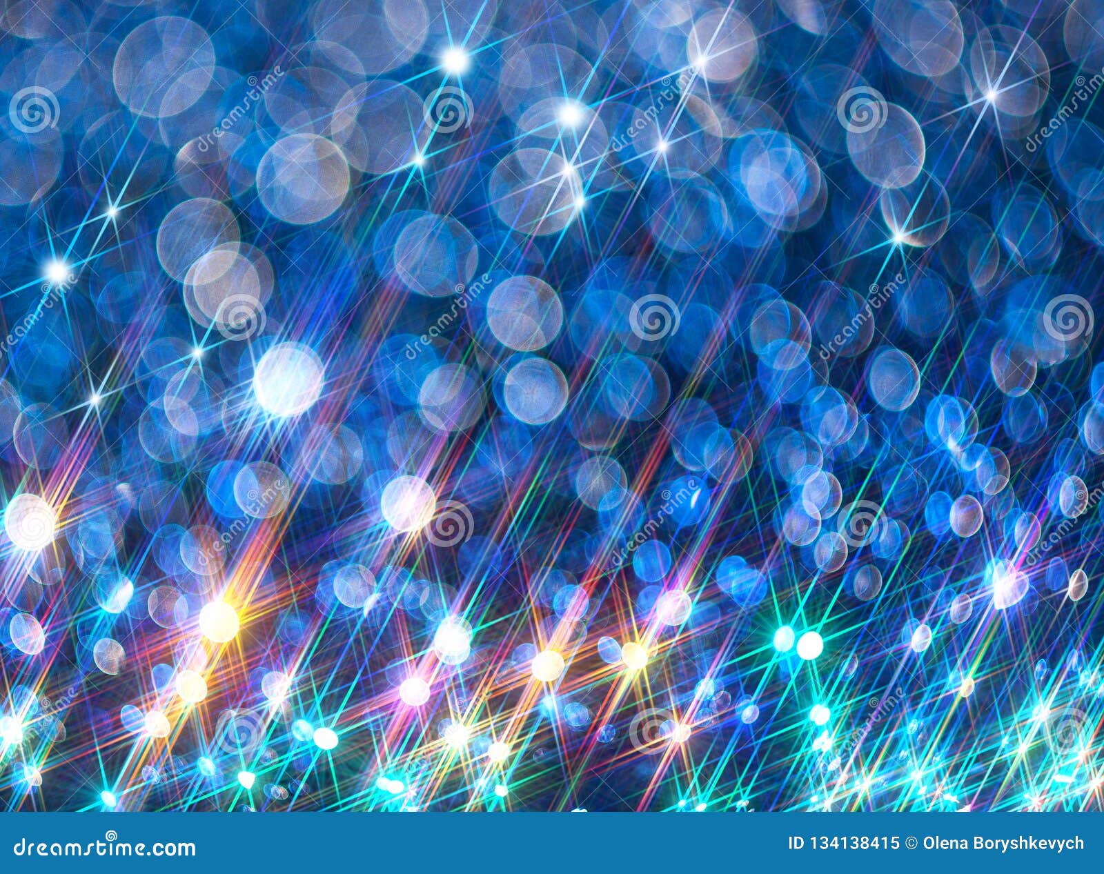The Background of the Bright Shining Rays on the Blue. Stock Image ...