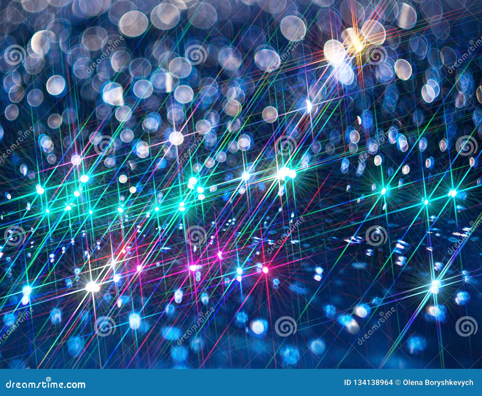 The Background of the Bright Shining Rays on the Blue. Stock Photo ...