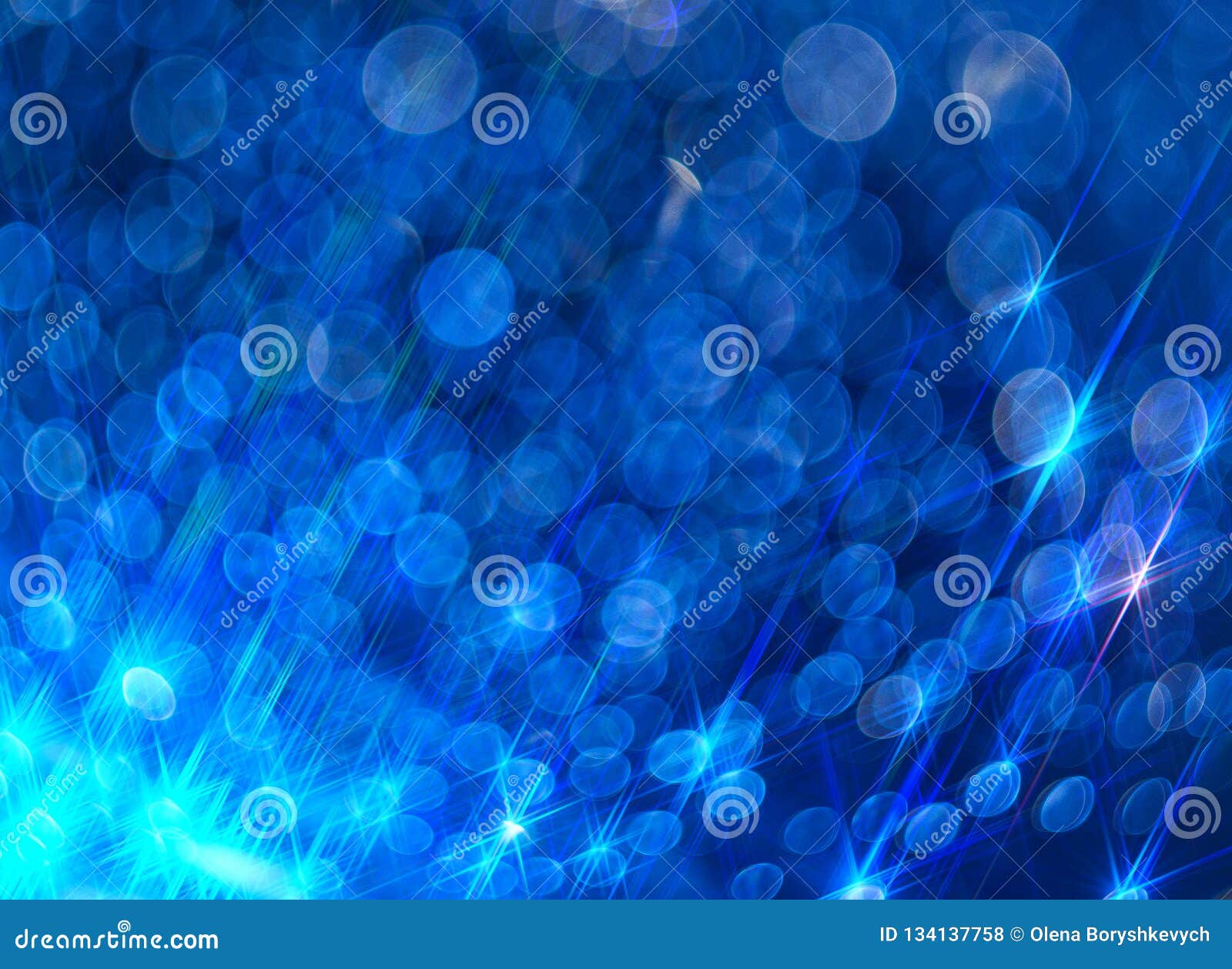 The Background of the Bright Shining Rays on the Blue. Stock Photo ...