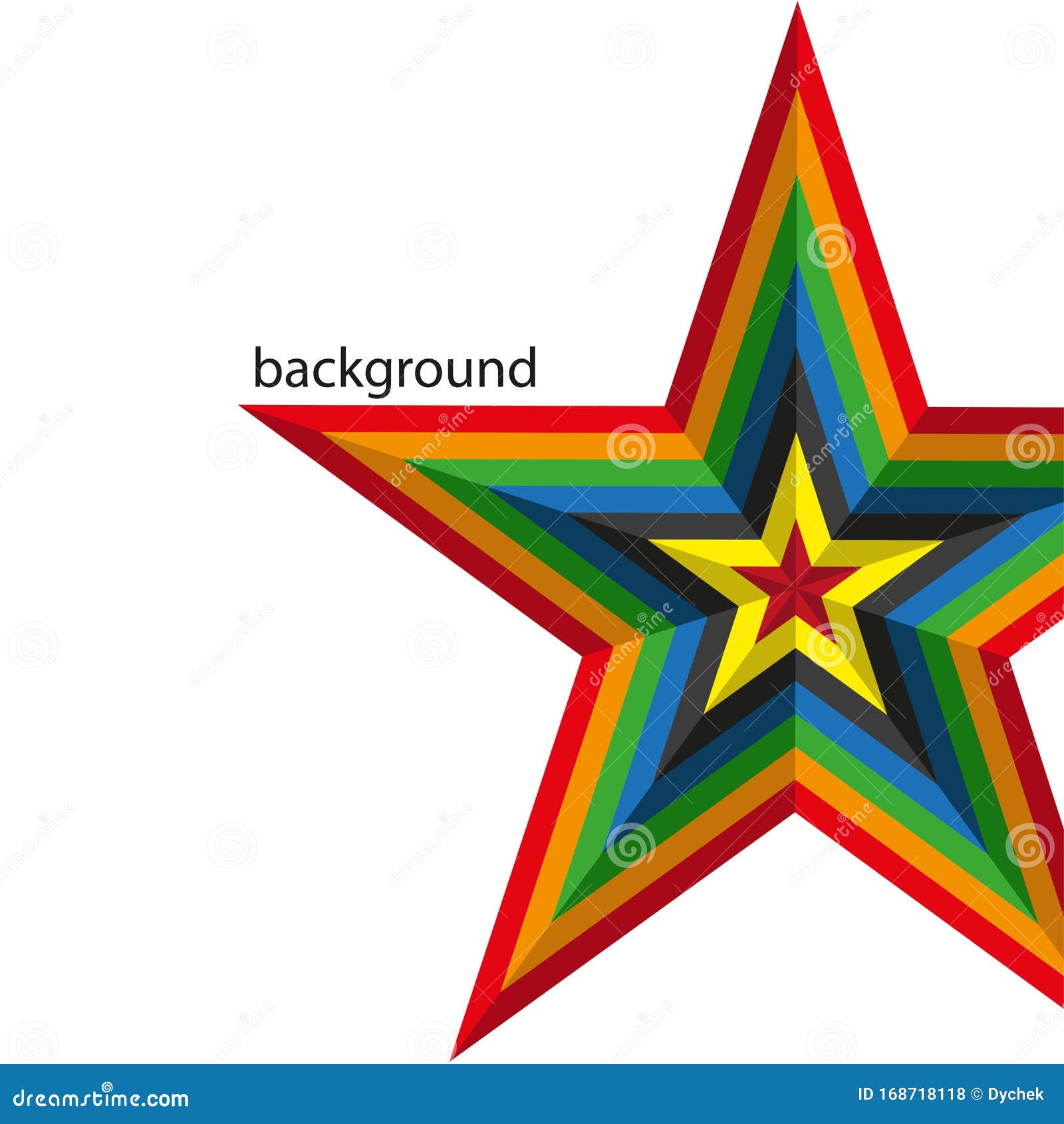 Background with a Bright Star. Simple Vector Illustration Stock Vector ...
