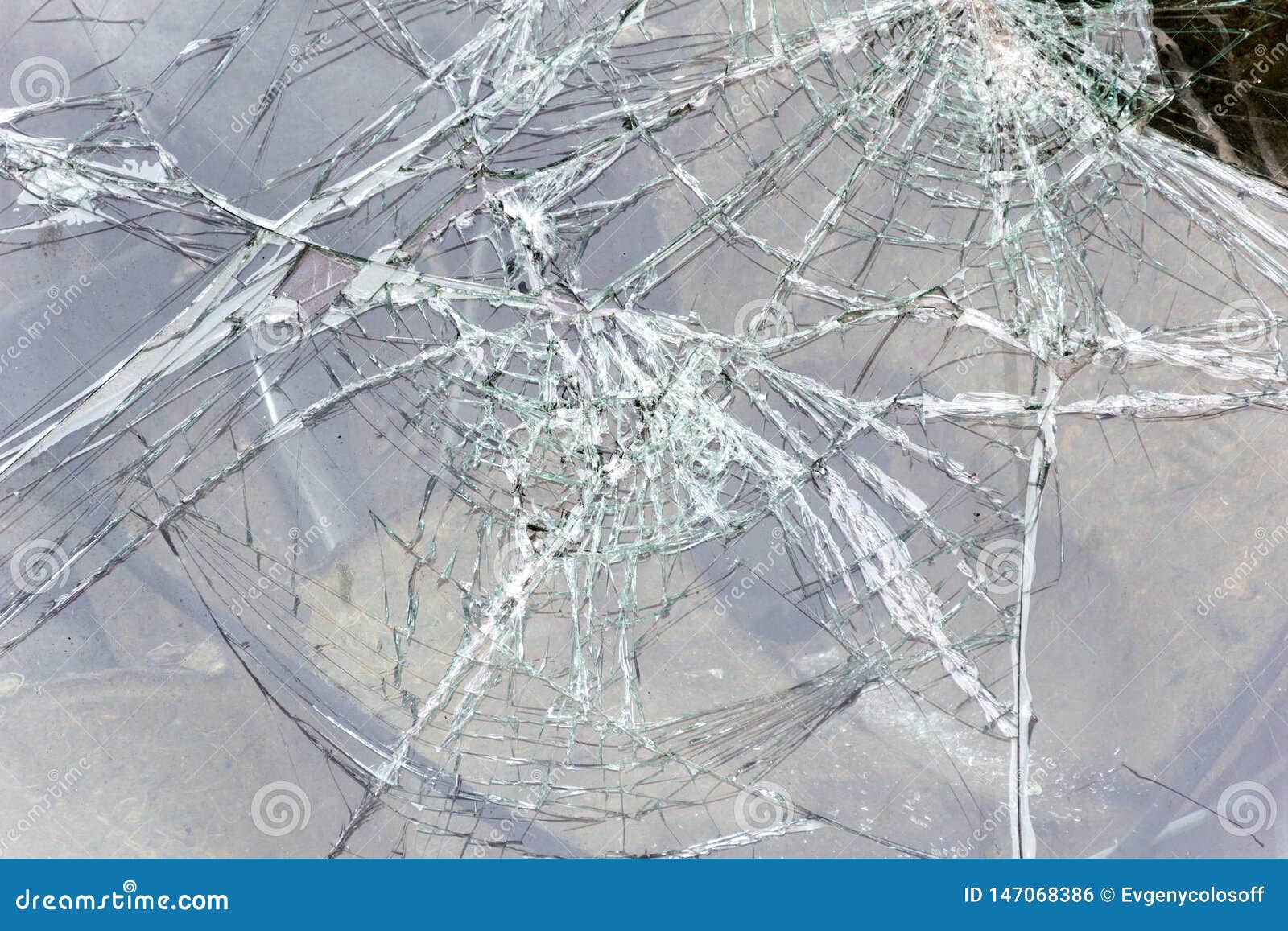 Background of Broken Glass with Different Patterns. Stock Photo - Image ...