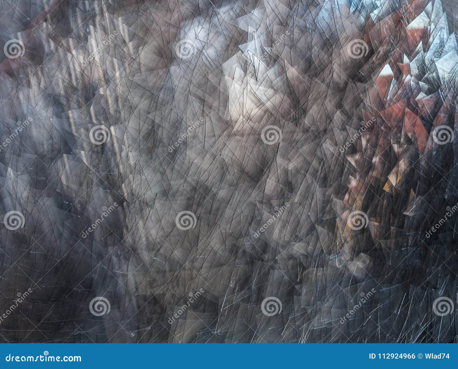Background of Broken Glass Fragments, Macro Stock Photo - Image of ...
