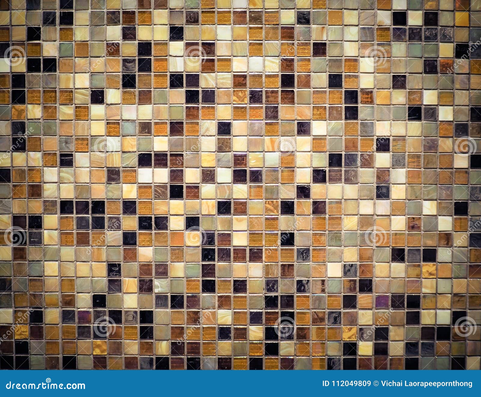 Background of Brown Mosaic Pattern Stock Image - Image of architecture ...