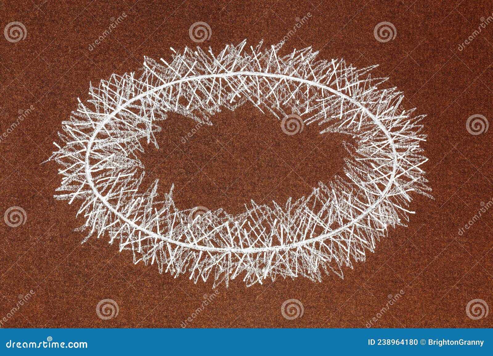A Background of Brown Paper with an Oval Pattern. Stock Illustration ...