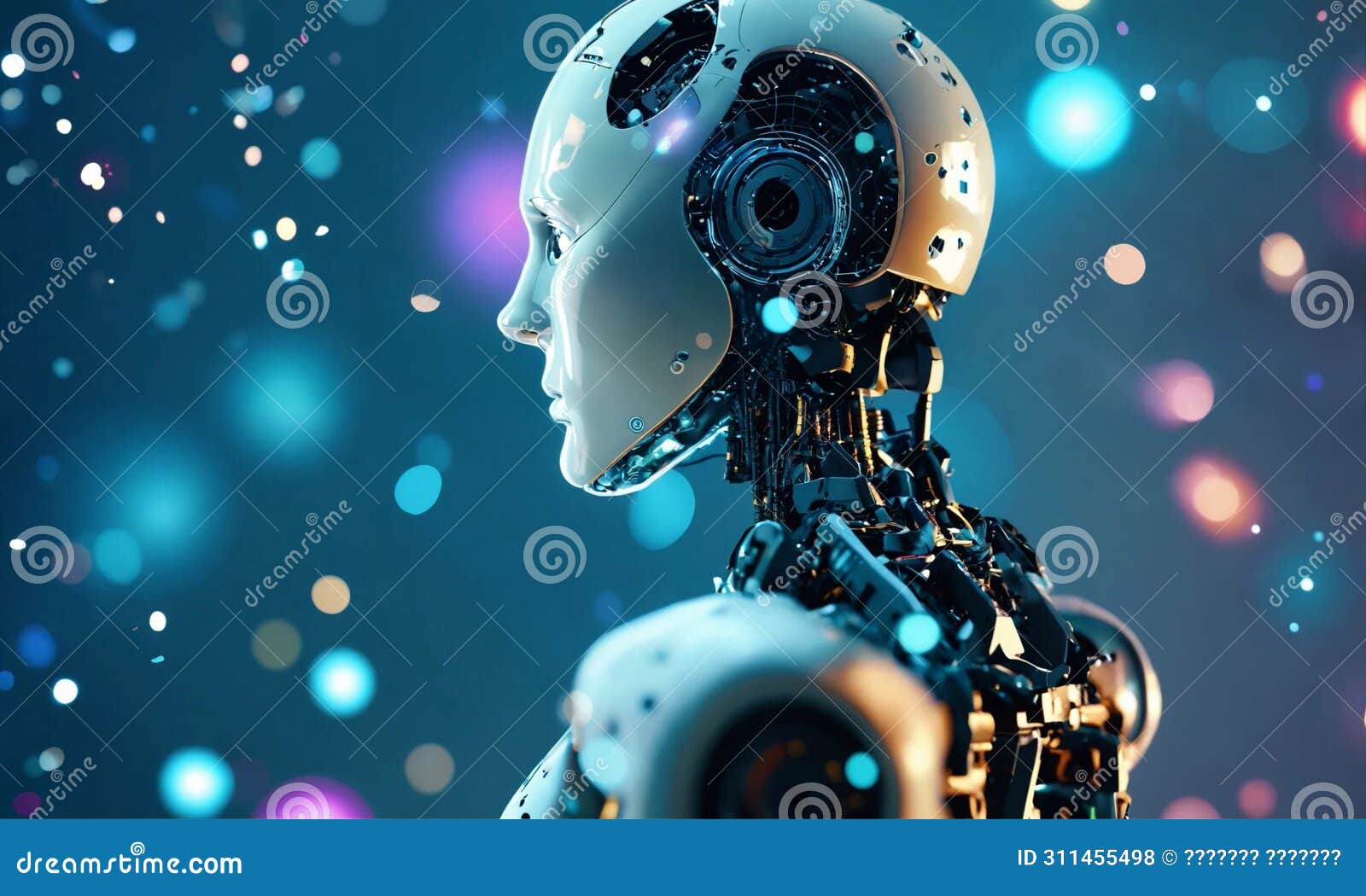 Background with Bubbles. Background with Artificial Intelligence Stock ...