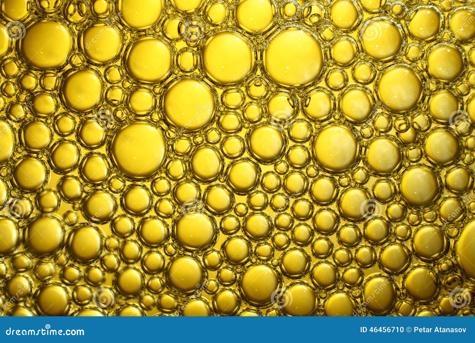Background of Bubbles in Yellow Stock Photo - Image of bubbles, shallow ...