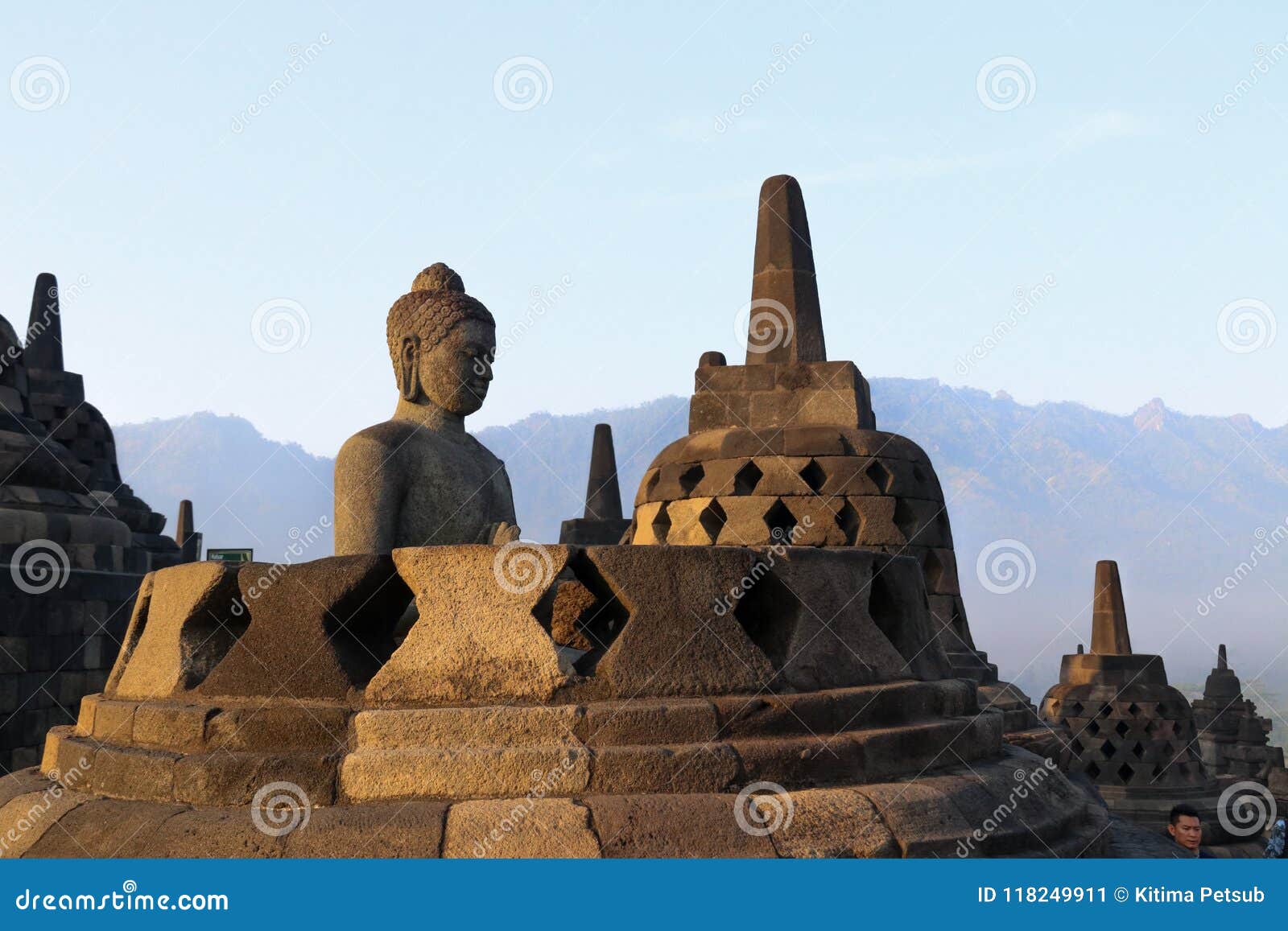 Buddha Statue in Borobudur Temple in Yogyakarta, Java, Indonesia. Stock ...