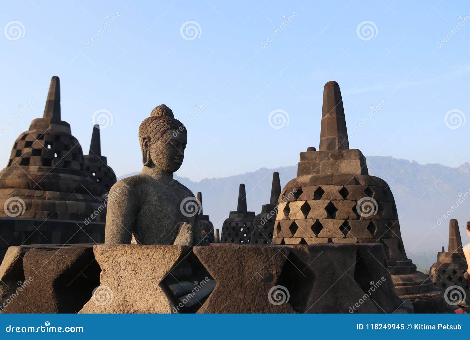 Buddha Statue in Borobudur Temple in Yogyakarta, Java, Indonesia. Stock ...