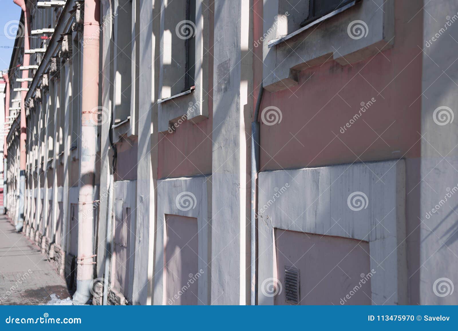 Background with a Building Going into the Distance Stock Photo - Image ...