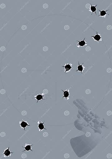 Background of bullet holes stock vector. Illustration of handle - 18096425