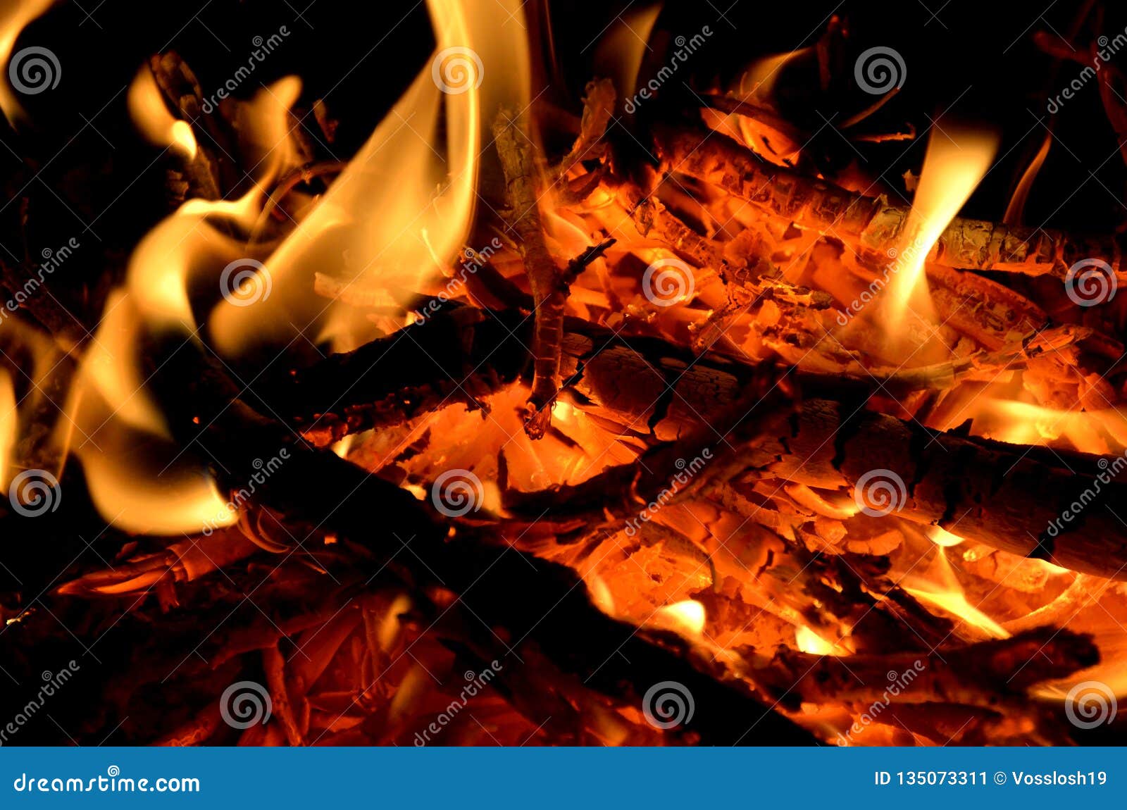Background of Burning Firewood and Flames. Stock Image - Image of ...