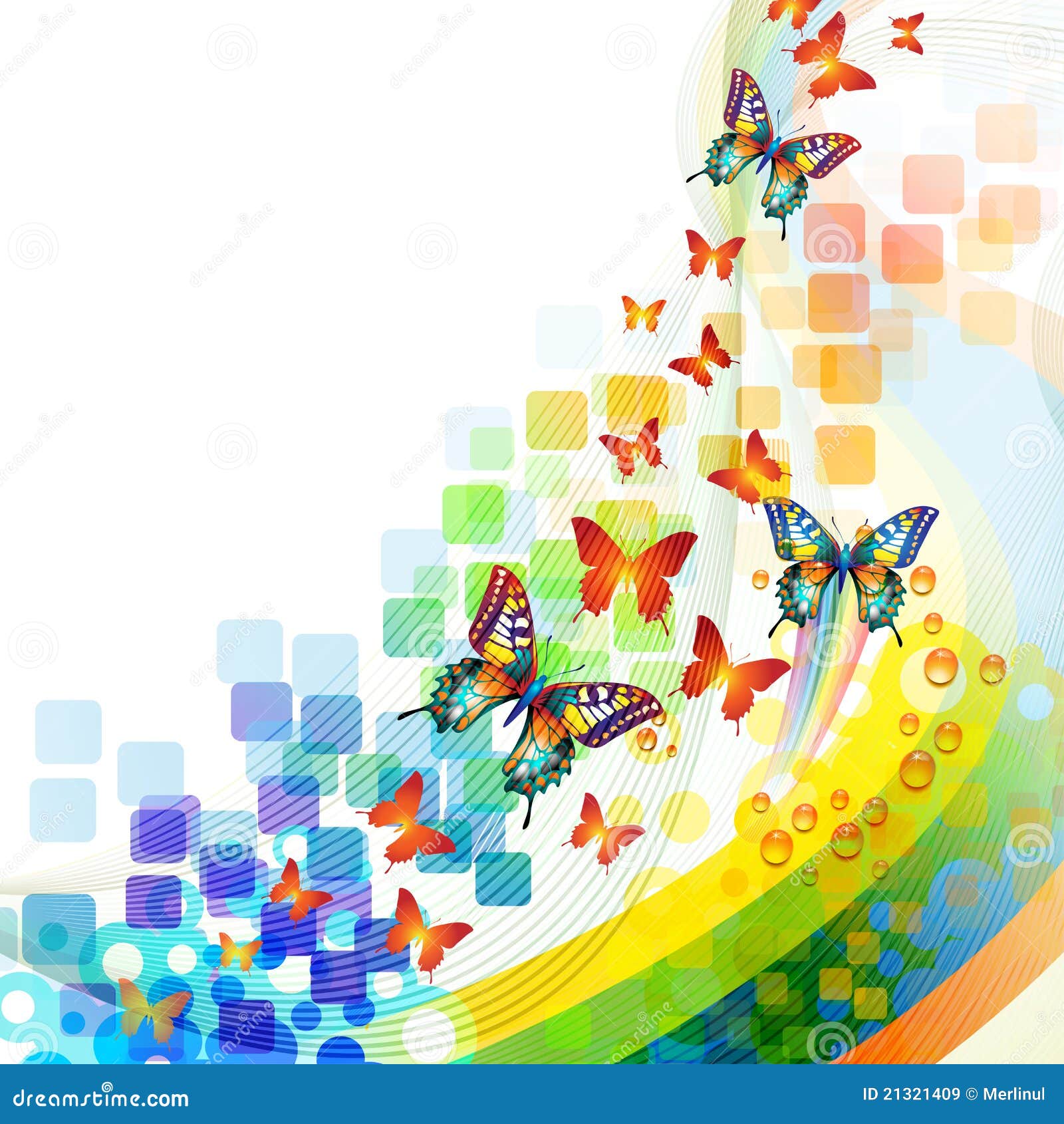 Background with Butterflies Stock Vector - Illustration of bright ...