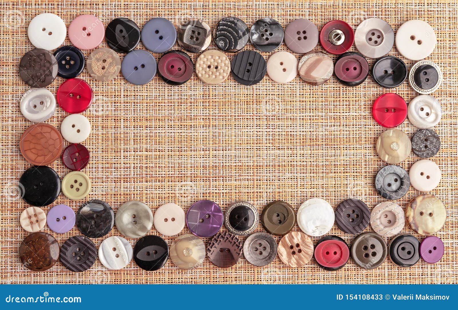 Background of Buttons for Clothes. Buttons of Different Shapes and ...