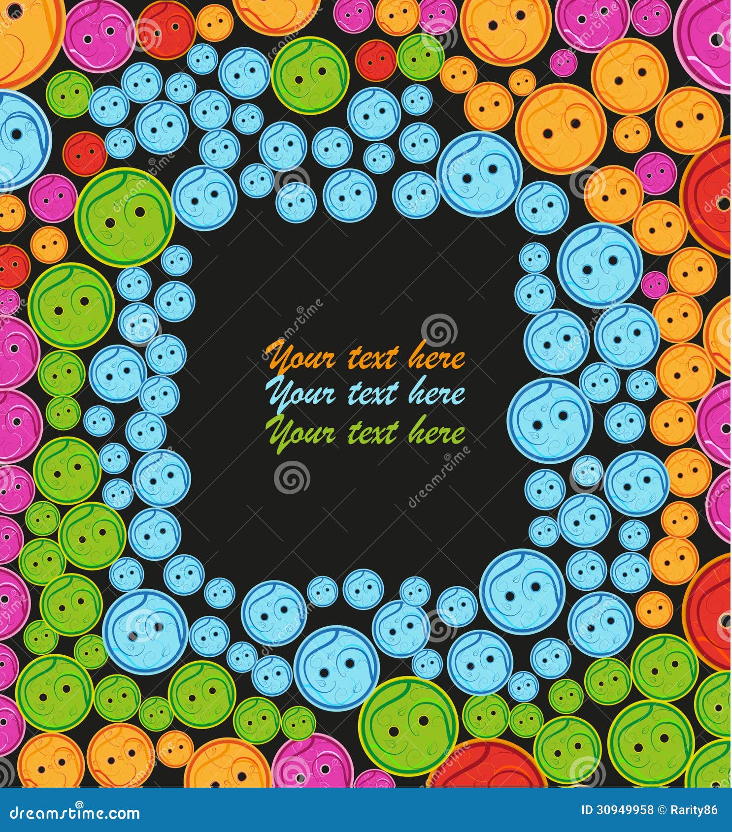 Background of buttons stock vector. Illustration of clothing - 30949958