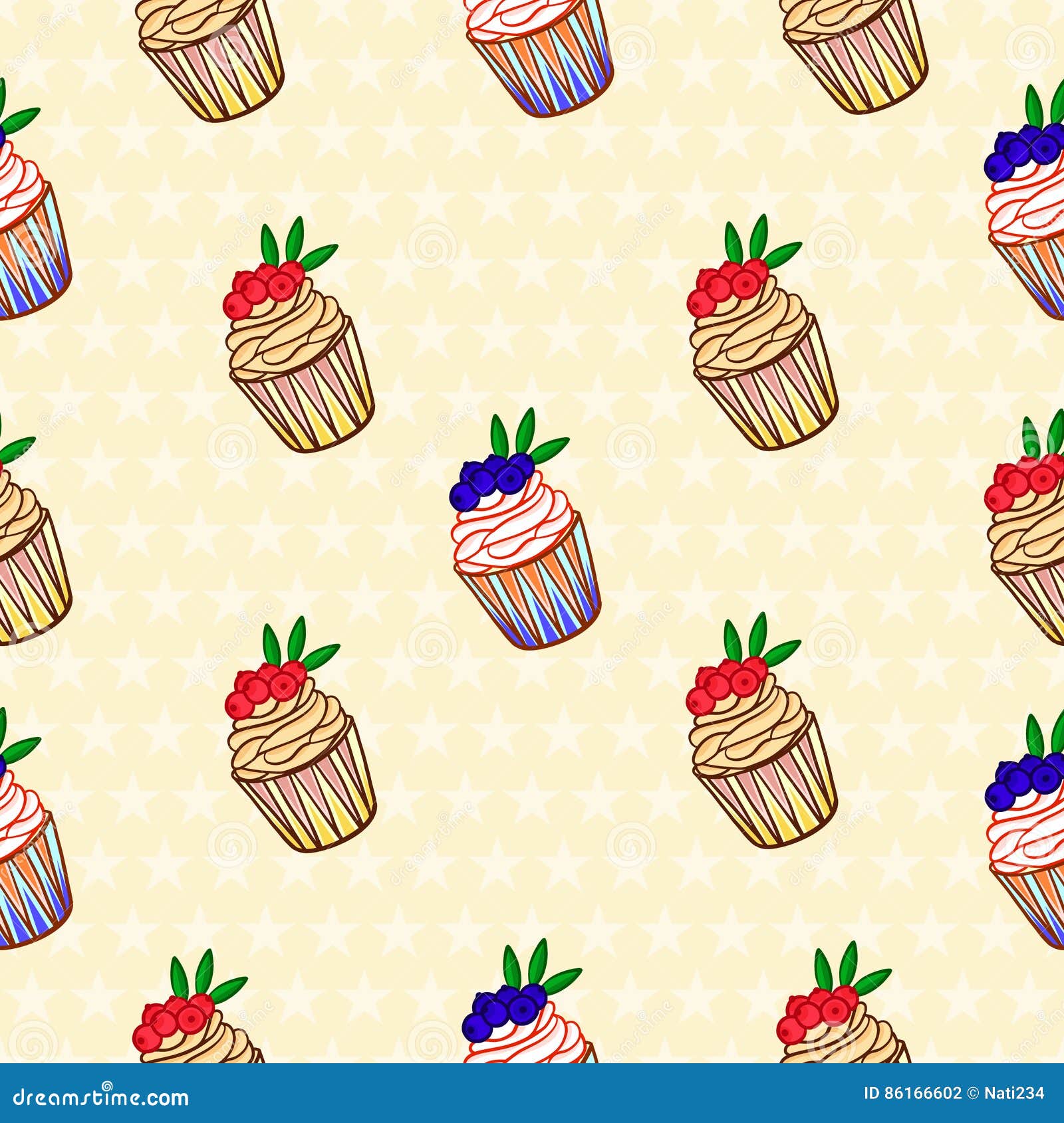 Background With Cakes. Vector Illustration | CartoonDealer.com #86166602