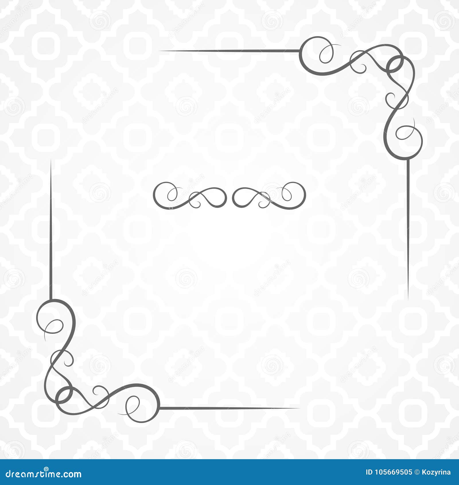 Template with Calligraphic Decorative Elements. Stock Vector ...