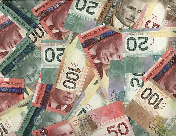 Background of Canadian Bills Editorial Stock Image - Image of bills ...