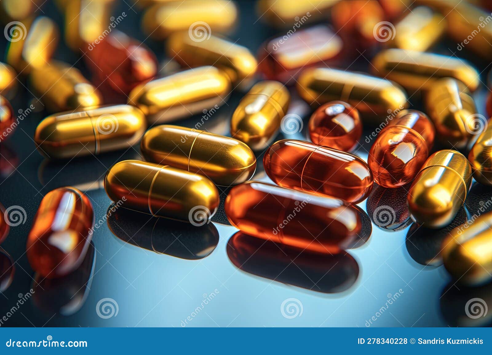 A Background of Capsules. Generative AI Stock Illustration ...
