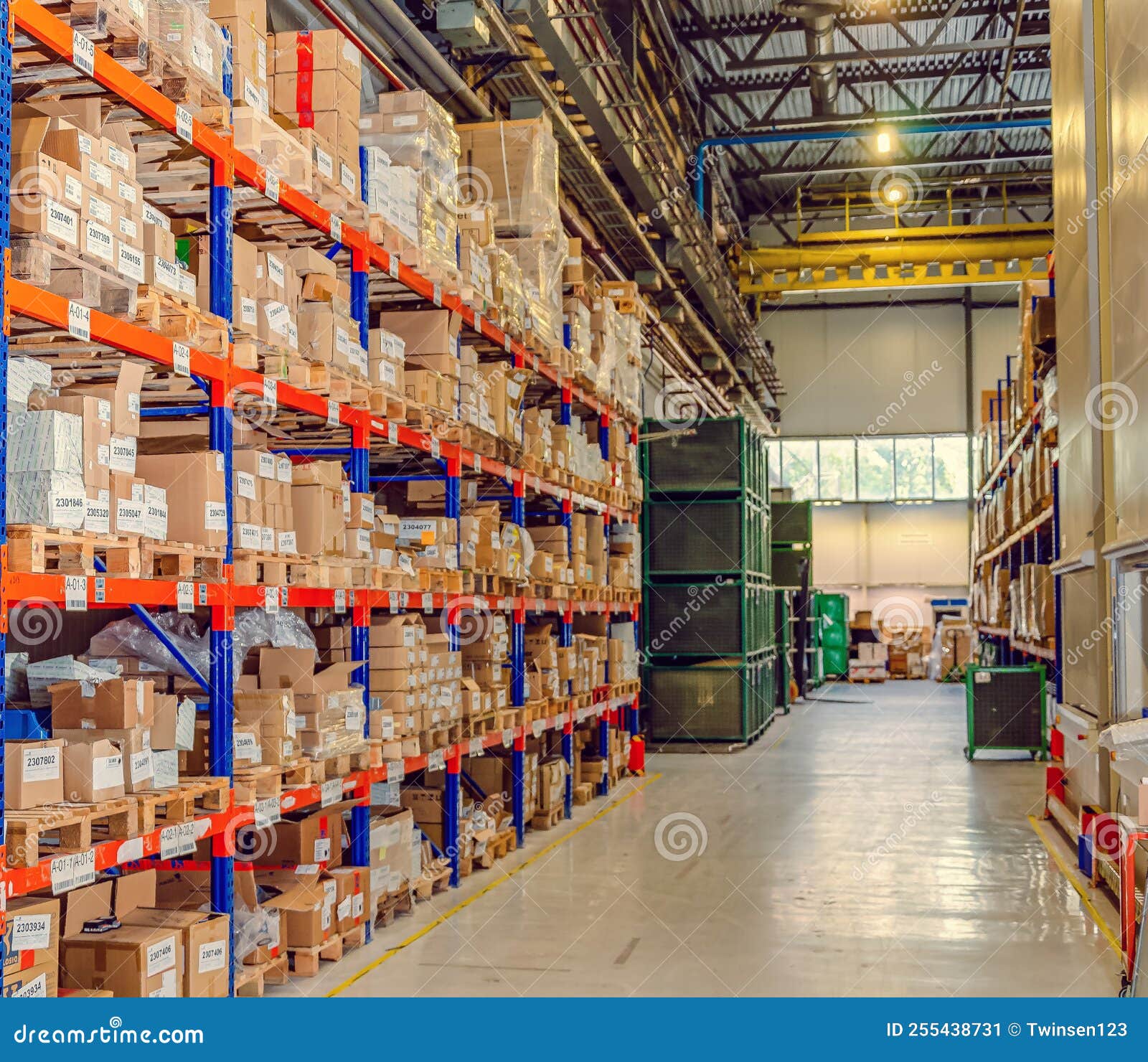 Background Cardboard Boxes Inside the Warehouse. Logistics Center. the ...