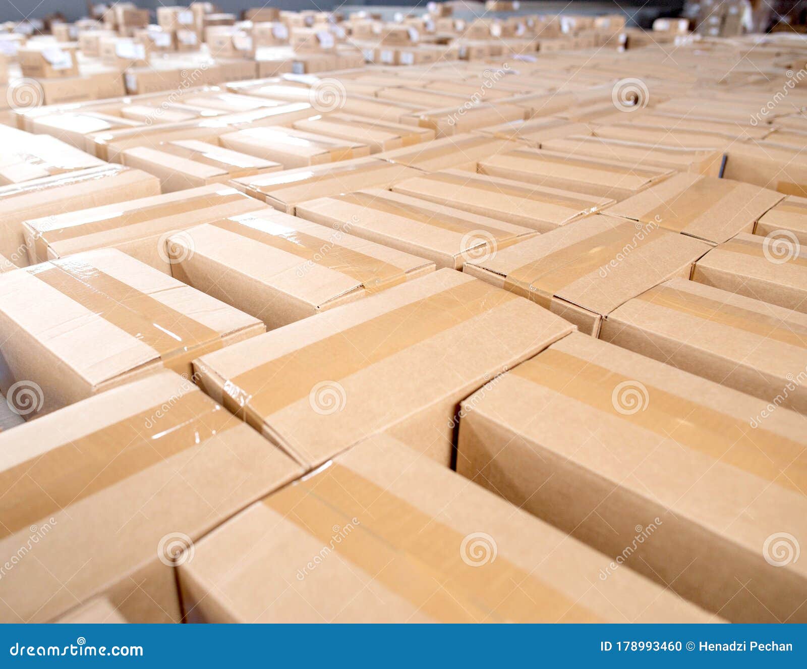Background of Cardboard Boxes in Stock. the Concept of Trade and ...