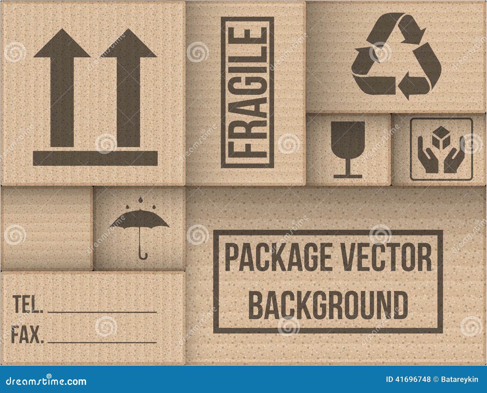 Background of Cardboard Package Stock Vector - Illustration of service ...