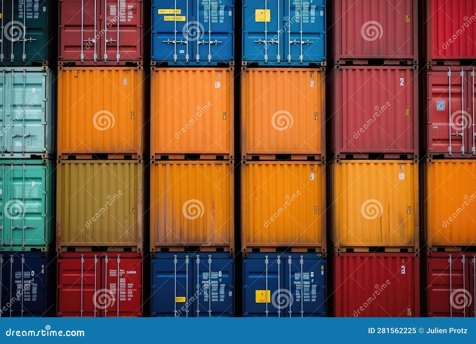 Background Cargo in Containers Freight Ships for Import Stock ...