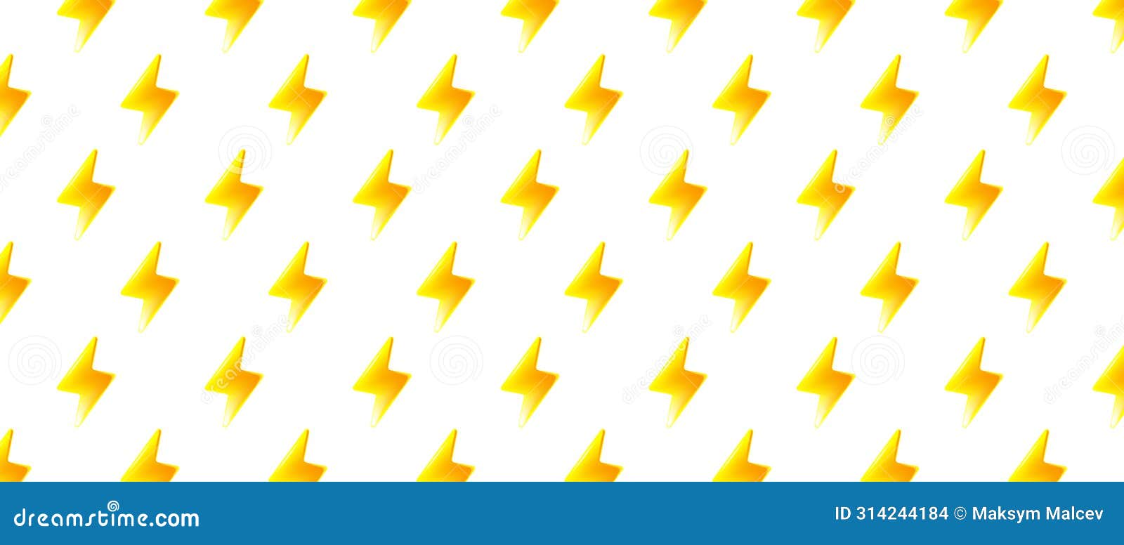 Background with Cartoon Lightning Pattern. Yellow Lightning Bolt Shape ...