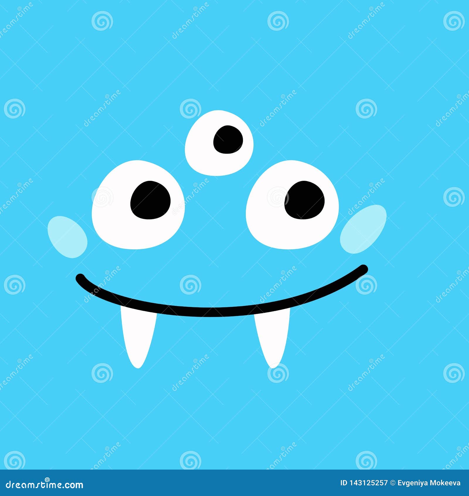 Background with Cartoon Monster Faces Stock Vector - Illustration of ...