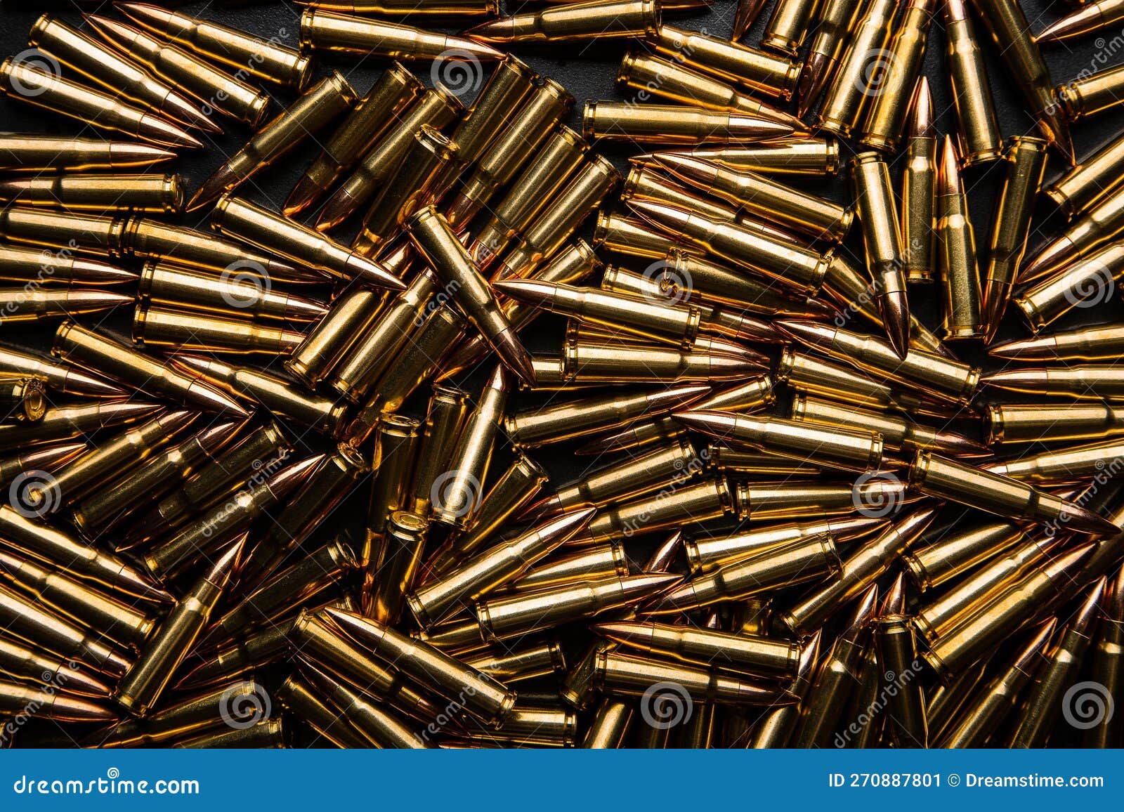Background from Cartridges for a Carbine. Ammunition for Modern Weapons ...