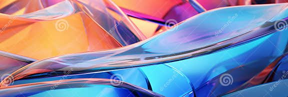 Background of Cascading Glass Shapes Dynamic Pattern of Overlapping ...