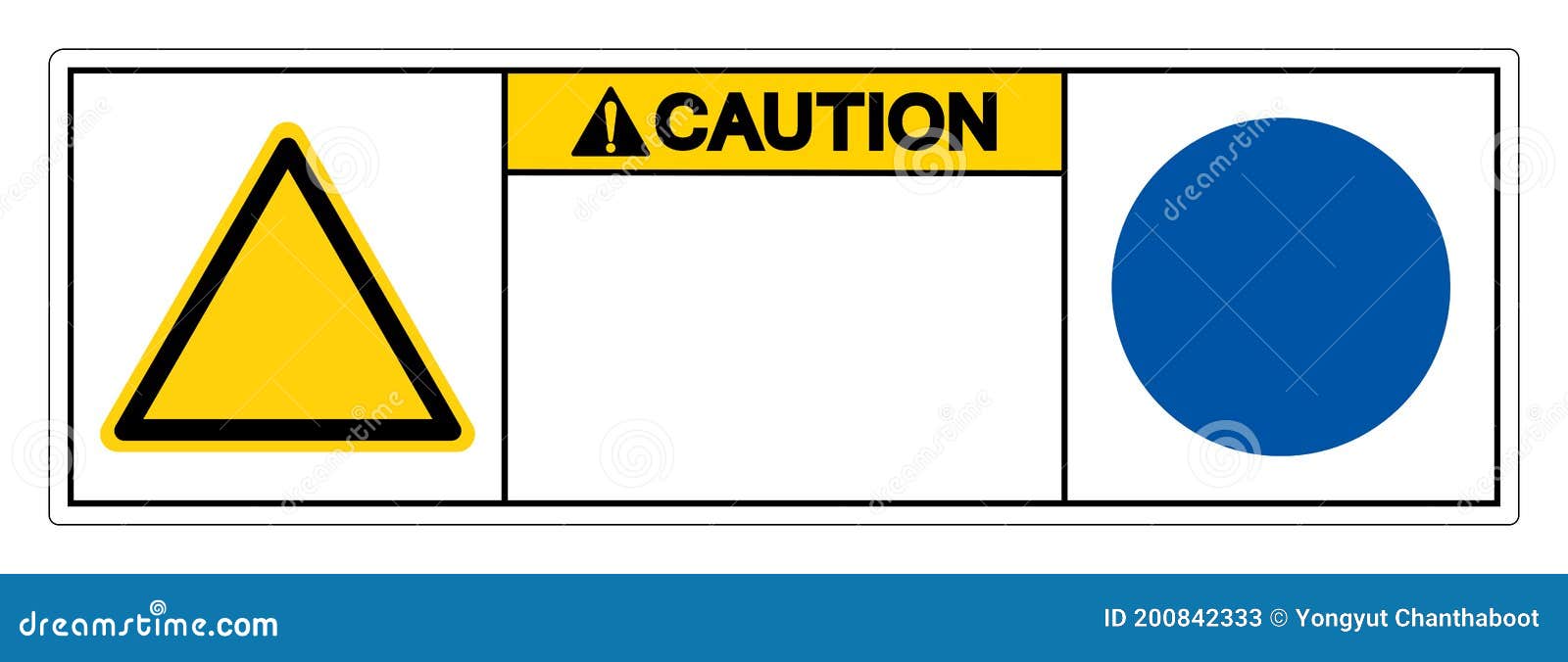 Background Caution Blank Symbol Sign,Vector Illustration, Isolate on ...
