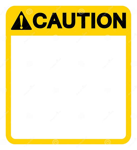 Background Caution Blank Symbol Sign,Vector Illustration, Isolate on ...