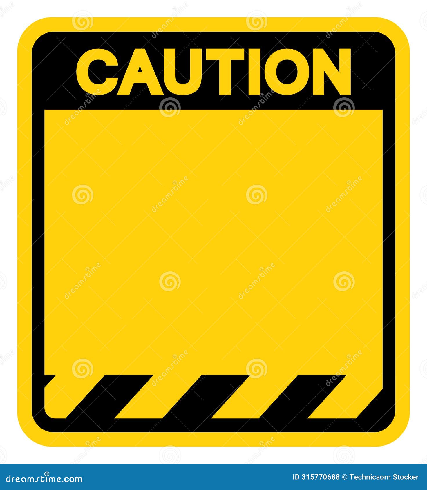 Background Caution Blank Symbol Sign,Vector Illustration, Isolate on ...